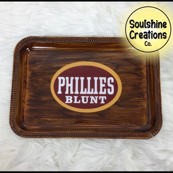 Accessories | Custom Wood Grain Phillies Blunts Rolling Tray | Poshmark